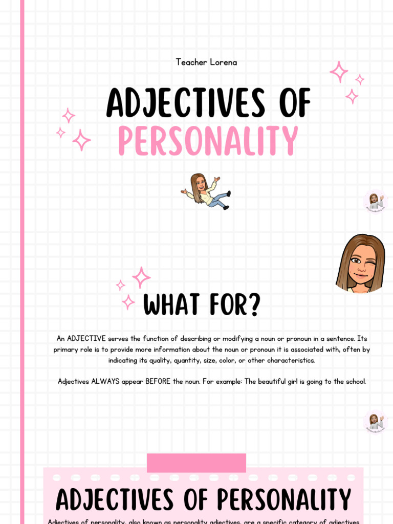Adjectives of Personality | PDF | Adjective | Linguistic Typology