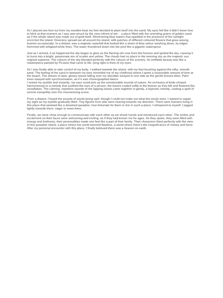 Essay Descriptive iGCSE | PDF | Sky