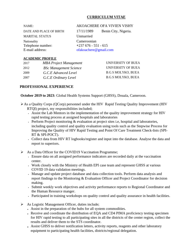 New Curriculum Vitae 2023 | PDF | Business