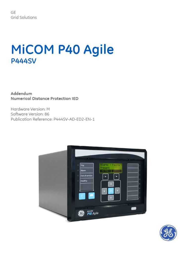 Micom P40 Agile: Ge Grid Solutions | PDF | Electrical Engineering | Computer Engineering