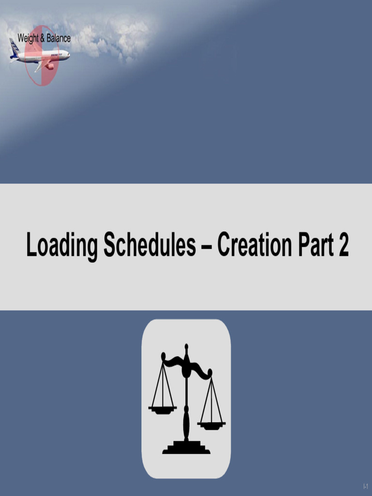 09 Load Schedules - Creation Part II | PDF | Landing Gear | Aviation