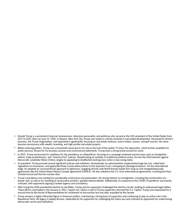 Trump | PDF | Donald Trump | American Government