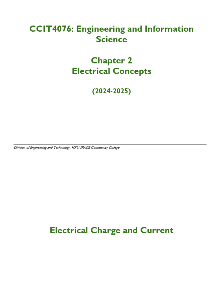 2-Elec 2425 v2 | PDF | Resistor | Electric Charge