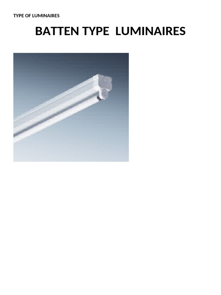 Type of Luminaires | PDF