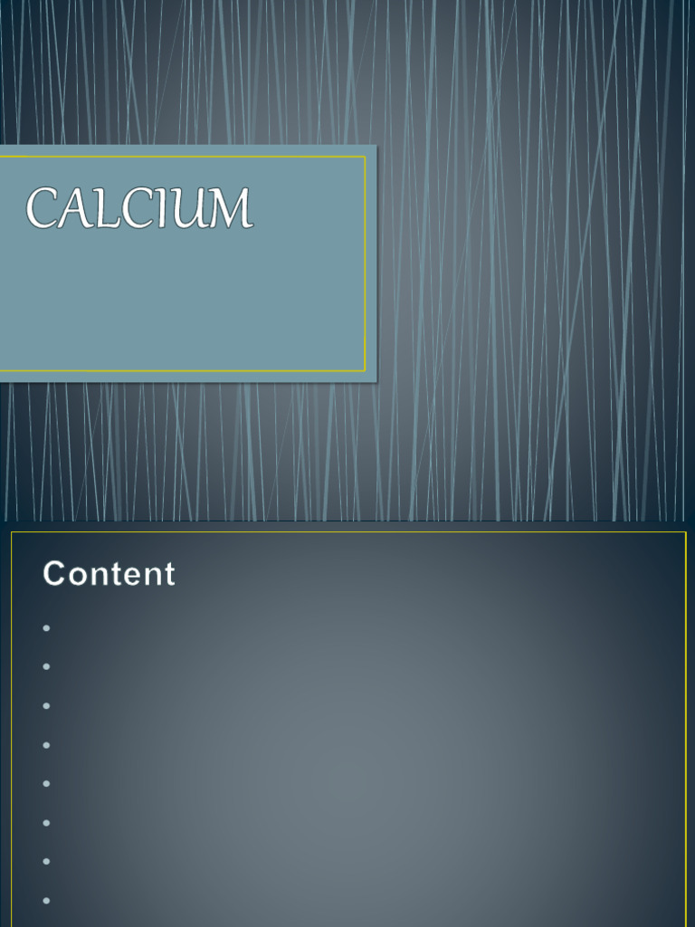Presentationoncalcium 210330113710 | PDF | Bone | Calcium