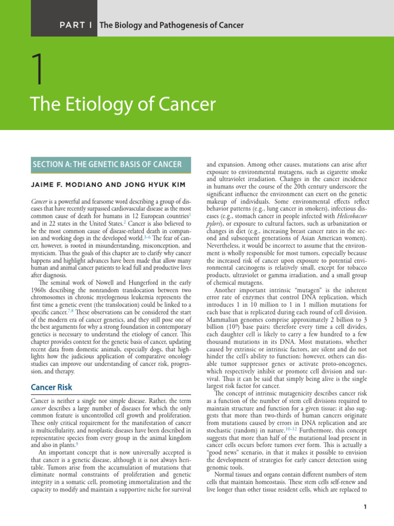 1 - The Etiology of Canc - 2020 - Withrow and MacEwen S Small Animal ...