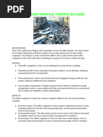 Cairo Traffic Study - TWB-Executive-Note-Eng | PDF | Public Transport | Traffic Congestion