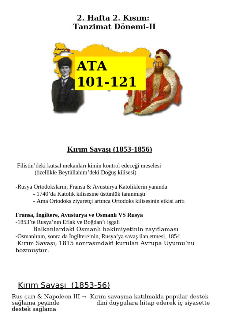 Hafta 2. Kısım Tanzimat II | PDF