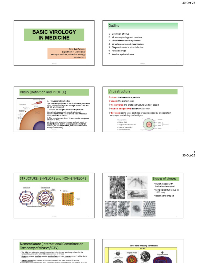 1. Virologi Dasar | PDF | Virus | Real Time Polymerase Chain Reaction