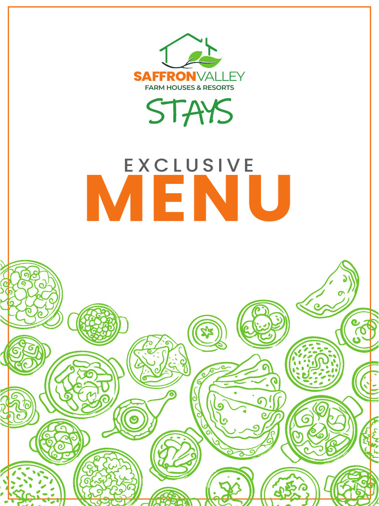 Saffron Valley Resort Menu Guide | PDF