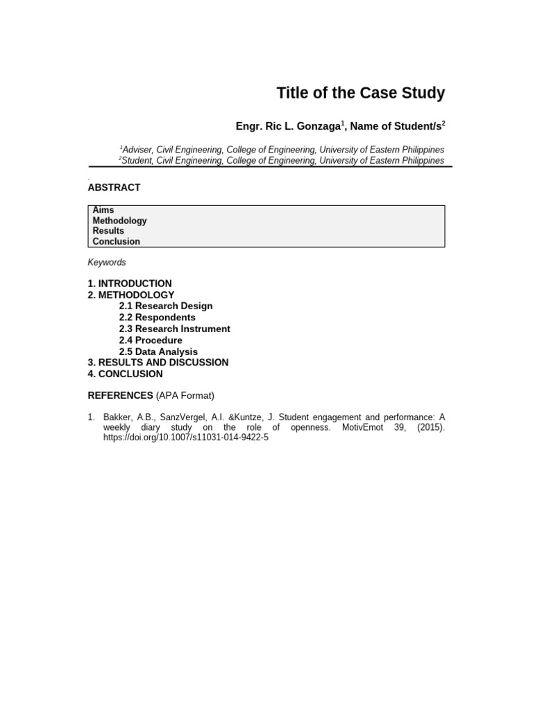 Literature Review Case Study Format | PDF