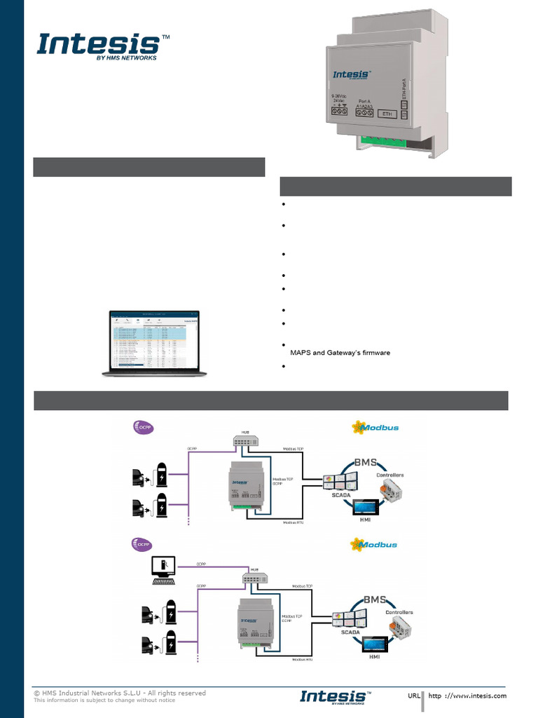 OCPP to Modbus Gateway Datasheet | PDF | Computer Engineering | Network ...