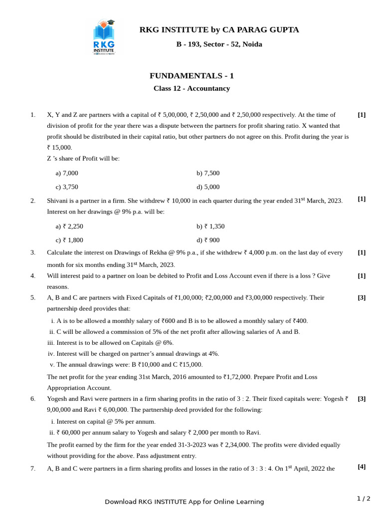 Worksheet 3 (Fundamentals of Partnership) - 26513824 - 2024 - 11 - 07 ...