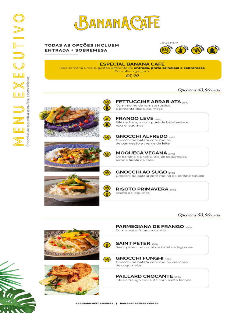 Banana - Cafe Menu Executivo Web v2 | PDF