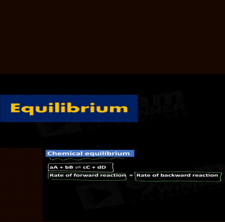 Exam Winner Plus One Chemistry Equilibrium One Shot Youtube Live Notes ...
