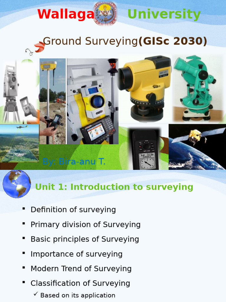 Lecture 1 1 | PDF | Surveying | Topography