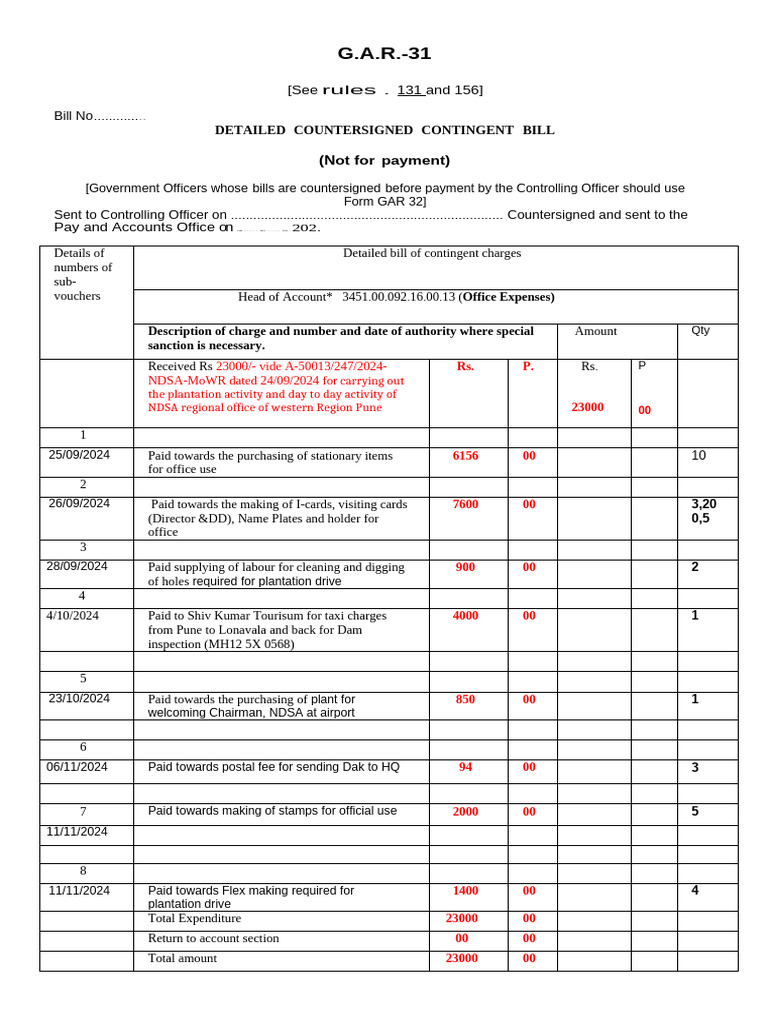 Gar 31 | PDF | Expense | Voucher