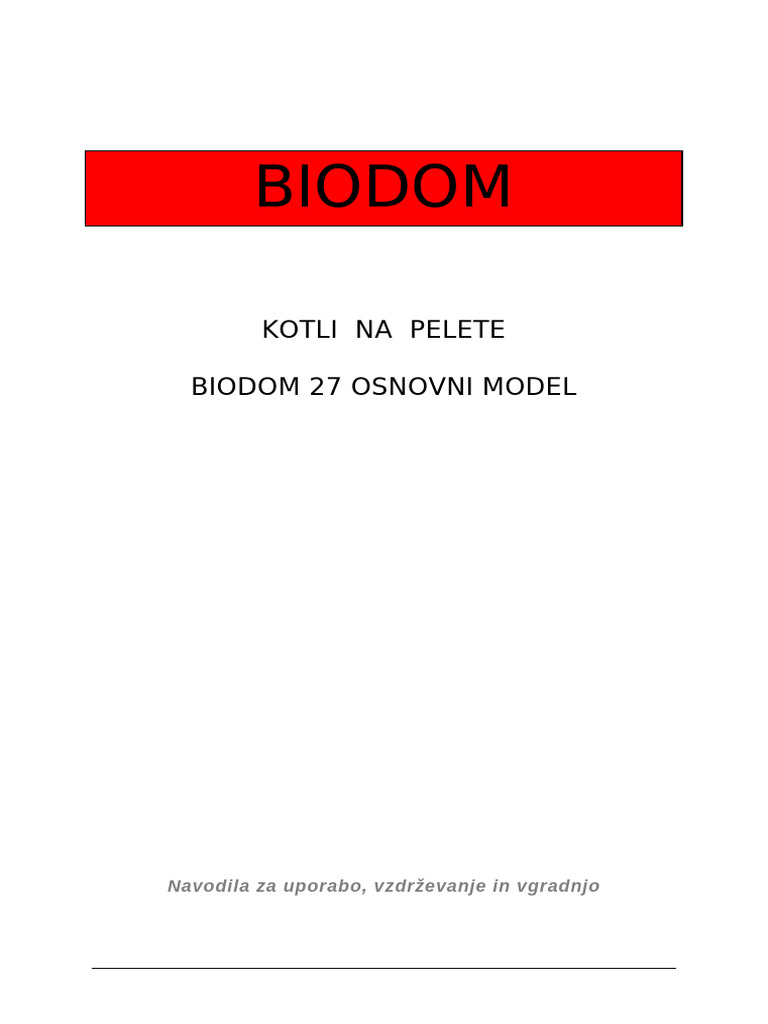 Biodom 27 Osnovni | PDF