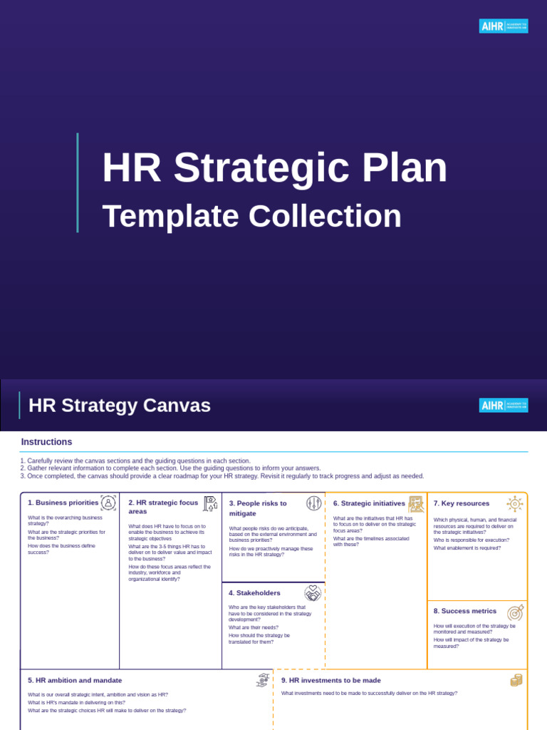 HR Strategic Plan Template Guide | PDF | Career & Growth | Business
