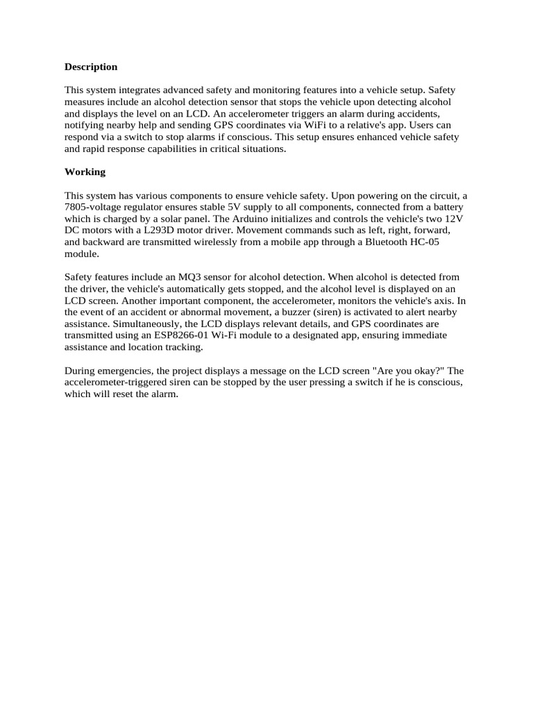 Iot Vehicle Accident Detection Alert System Using Arduino Pdf
