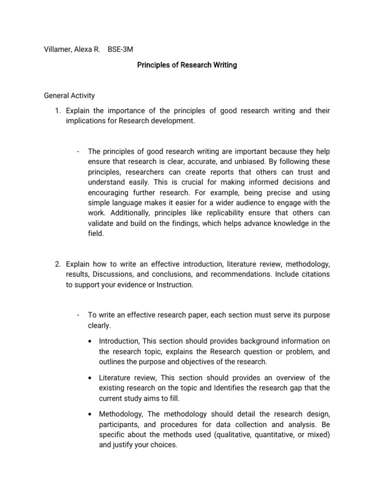 Principles of Good Research Writing | PDF | Methodology | Inquiry