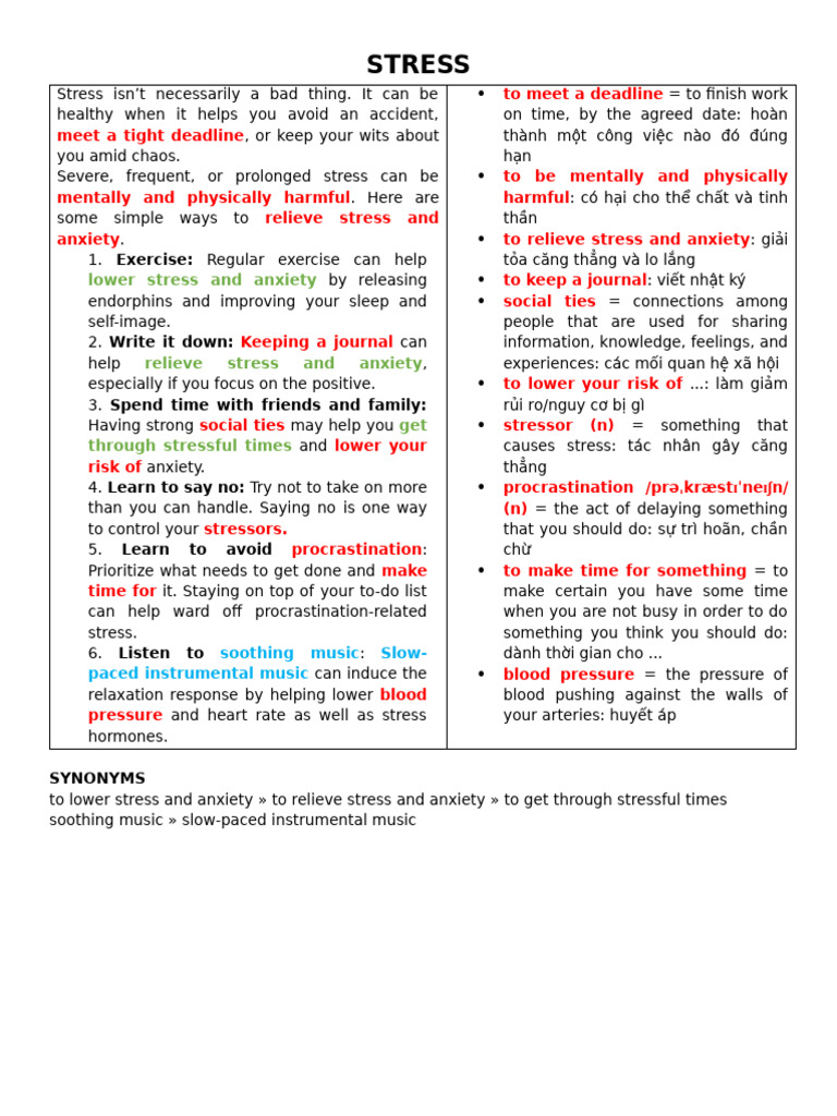 STRESS reading 3 | PDF | Stress (Biology) | Anxiety