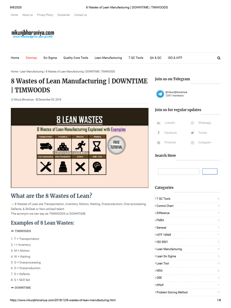 8 Lean Manufacturing Wastes Guide | PDF | Lean Manufacturing | Inventory