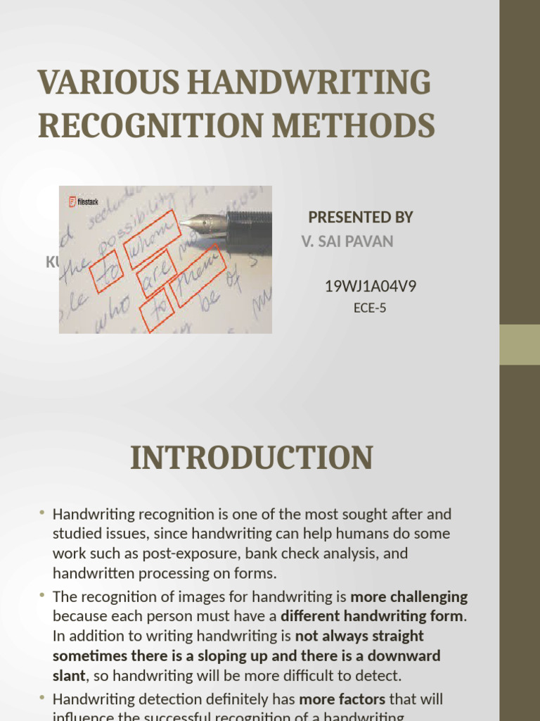 Various Handwriting Recognition Methods | PDF | Computer Vision ...