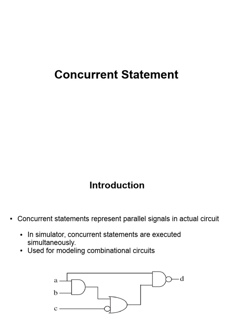 Understanding Concurrent Statements in VHDL | PDF | Computer Engineering | Electronics