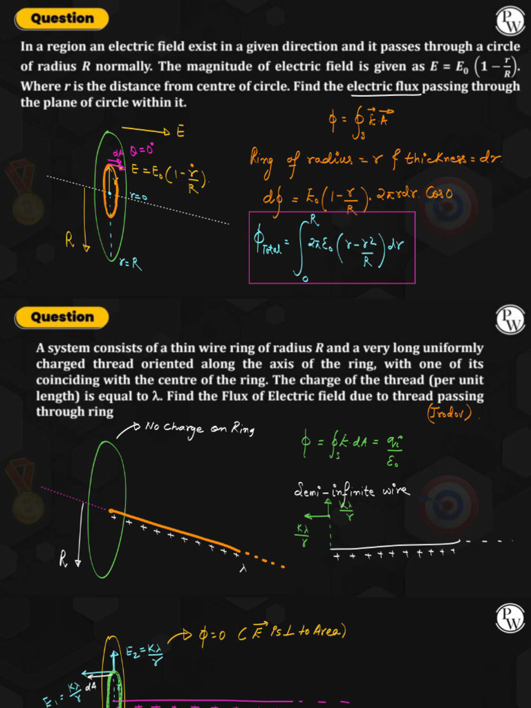 Electric Field and Charges RJ Sir Adv Questions | PDF