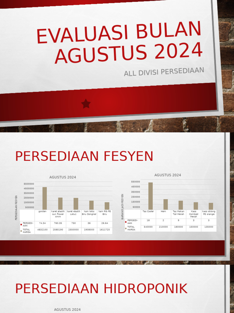 Persediaan Agustus 2024 | PDF