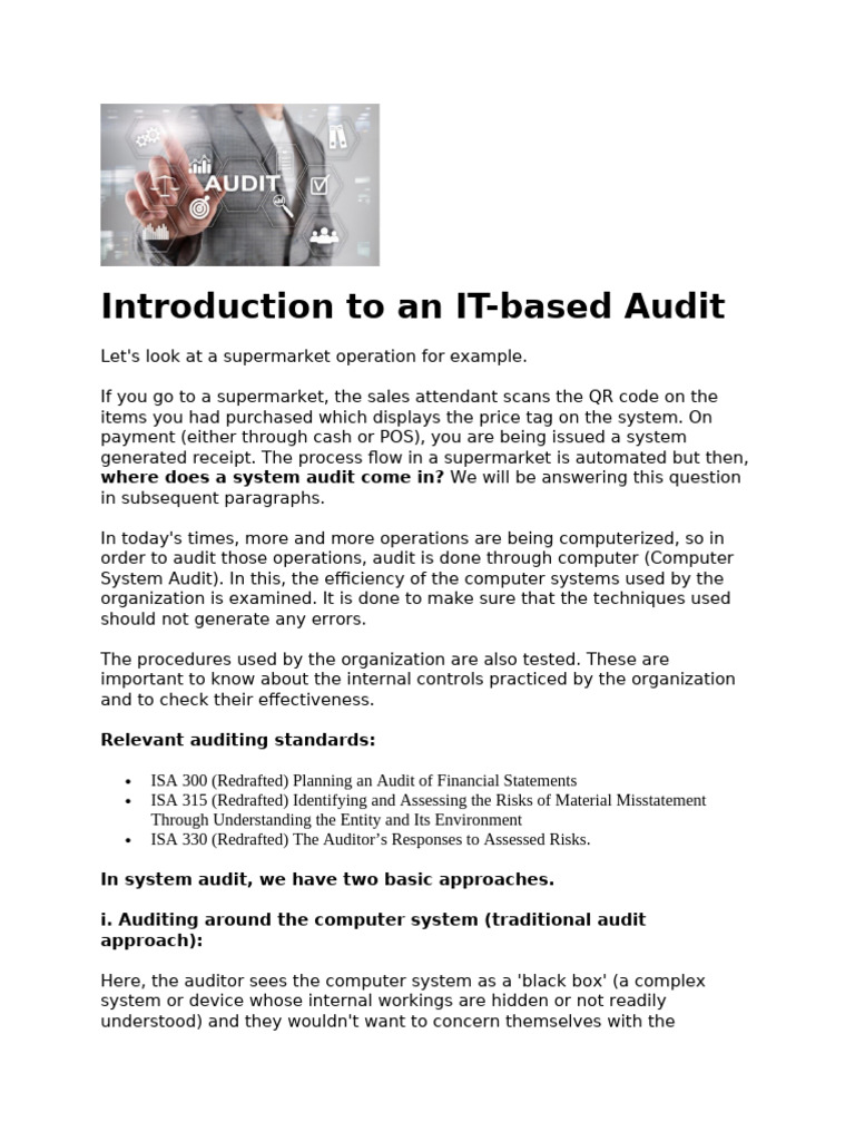 Introduction To An IT-based Audit | PDF | Audit | Computing