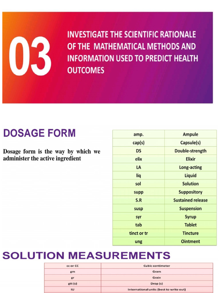Drug Calculation Effective Healthcare Using Math BTEC | PDF