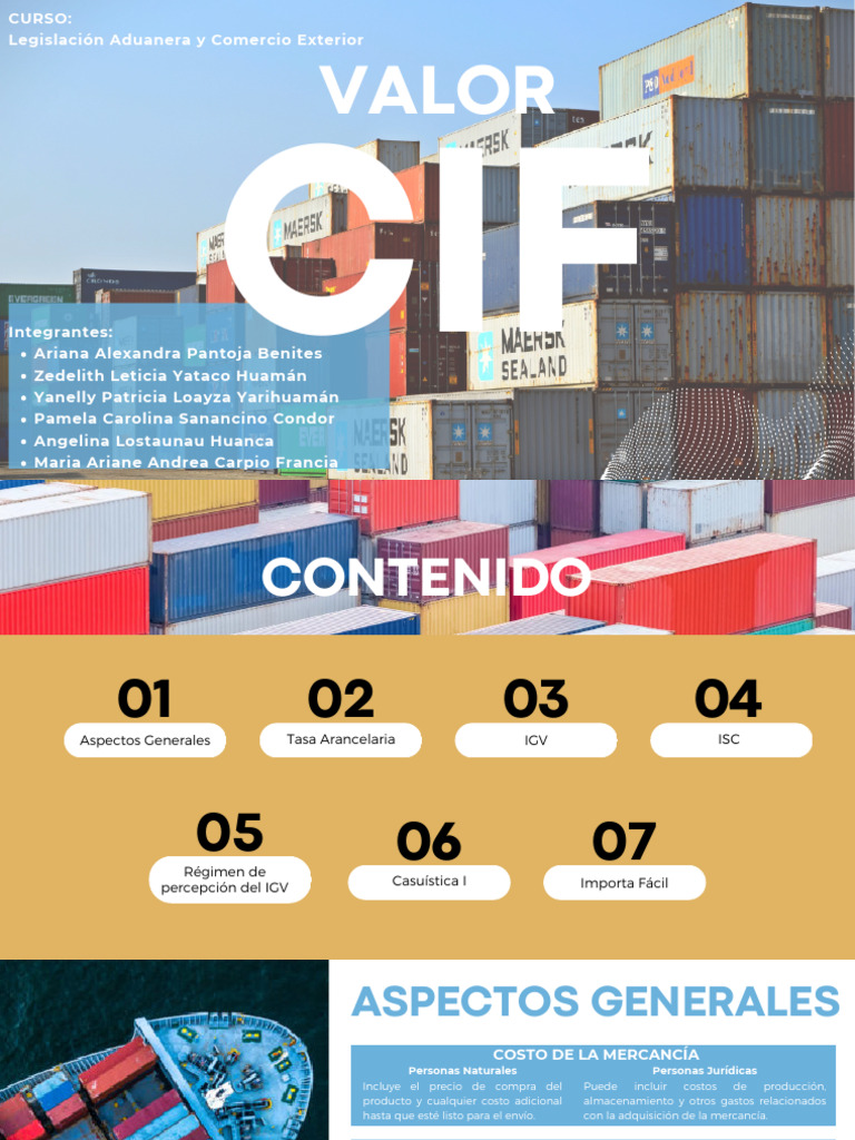 Cálculo y Uso del Valor CIF en Importaciones | PDF | Arancel | Impuestos