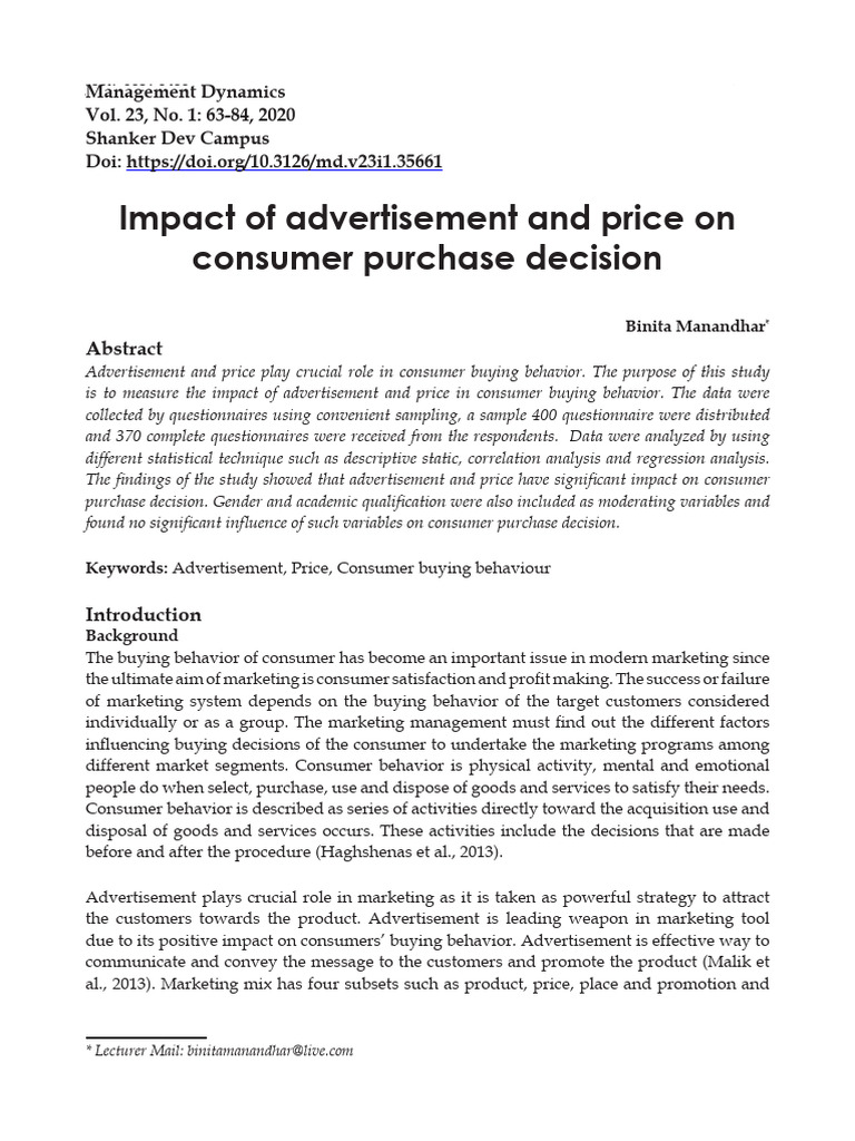 Consumer Purchase Decision Items | PDF | Behavior | Consumer Behaviour