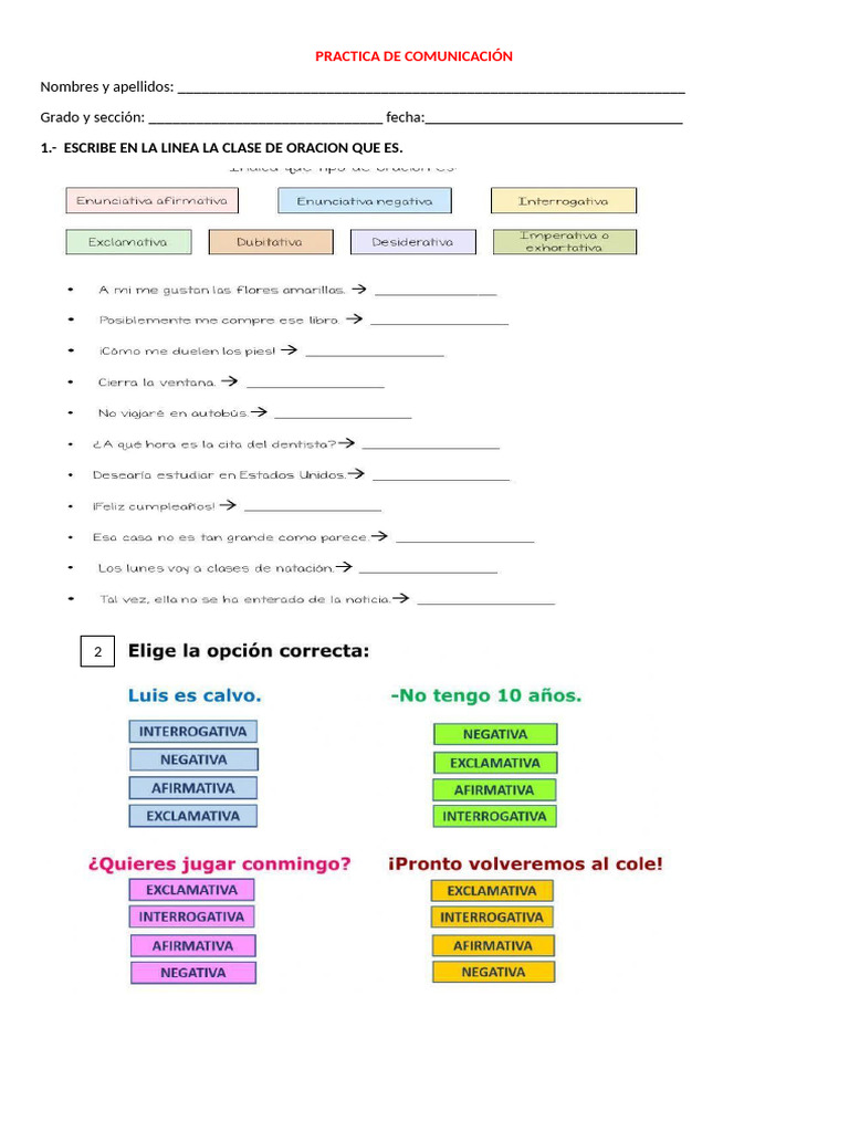 Practica de La Oracion 22-10-24 | PDF