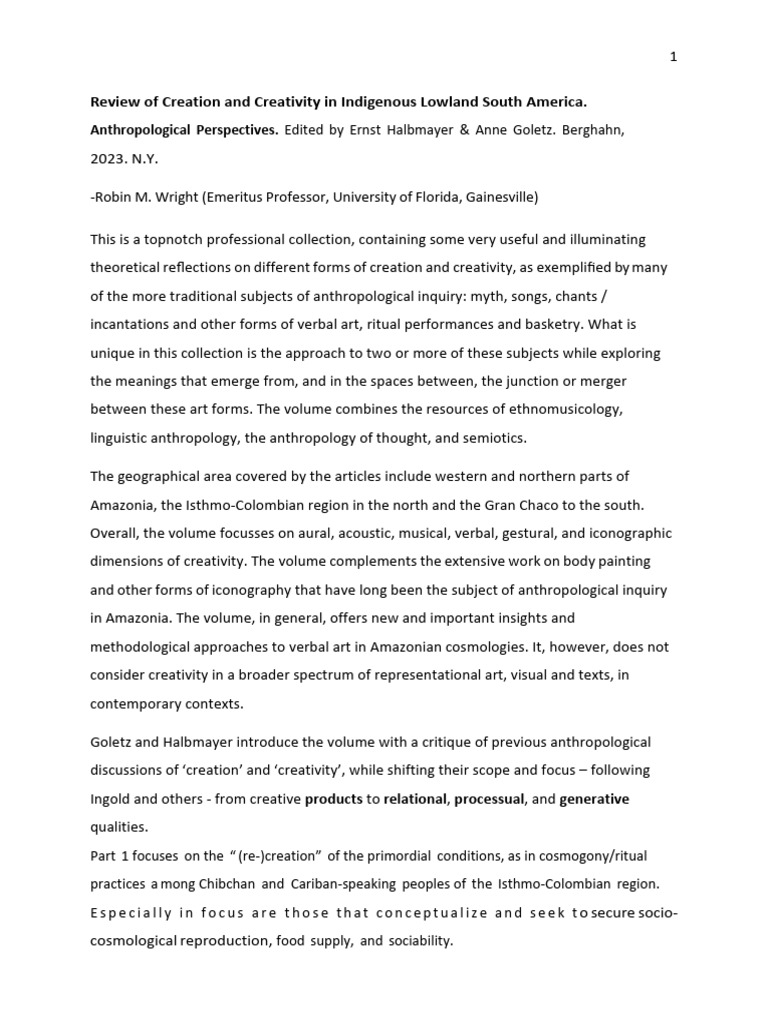 Review of Creation and Creativity in Ind | PDF | Creation Myths ...