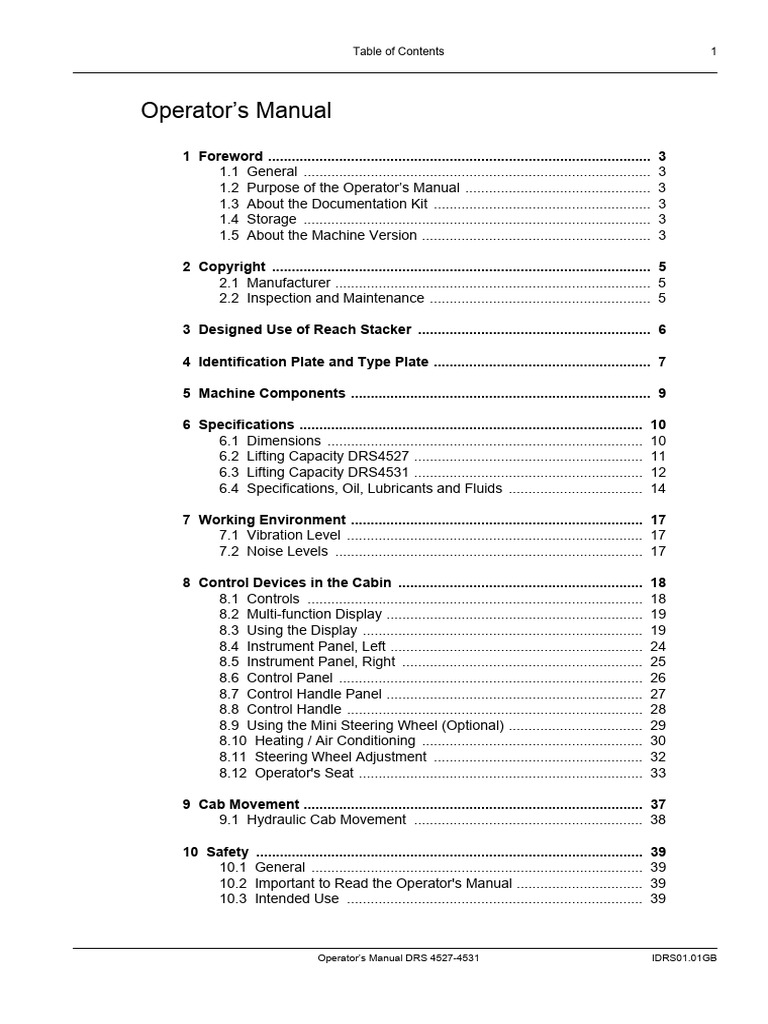 Operator's Manual DRS | PDF | Truck | Vehicles