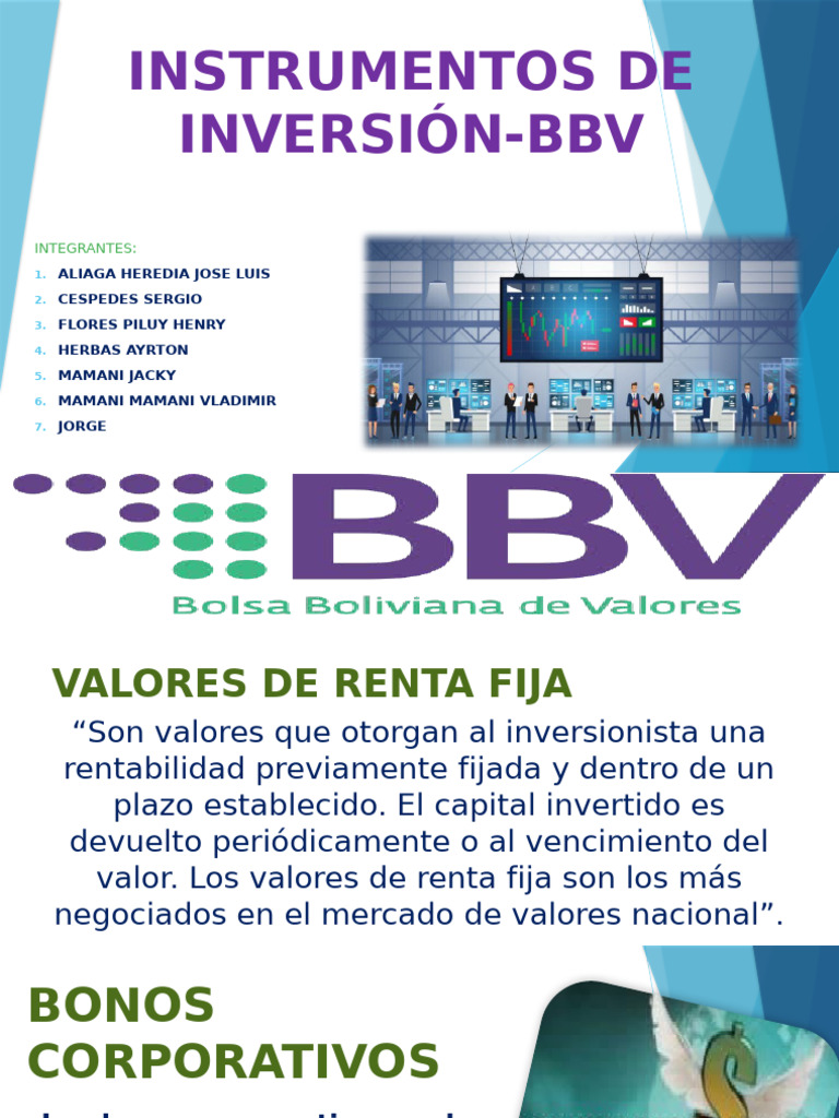 Instrumentos de Inversión-Bbv Ah | PDF | Compartir (Finanzas) | Bonos corporativos