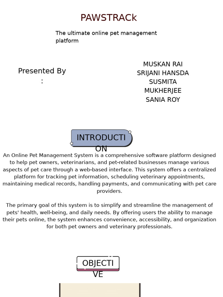 Online Pet Management System Overview | PDF | Pet | Computing