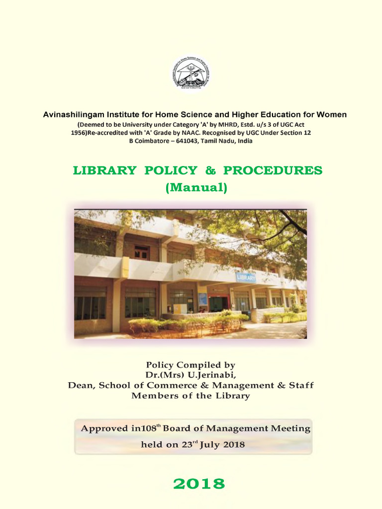 Library Manual | PDF | Libraries | Subscription Business Model