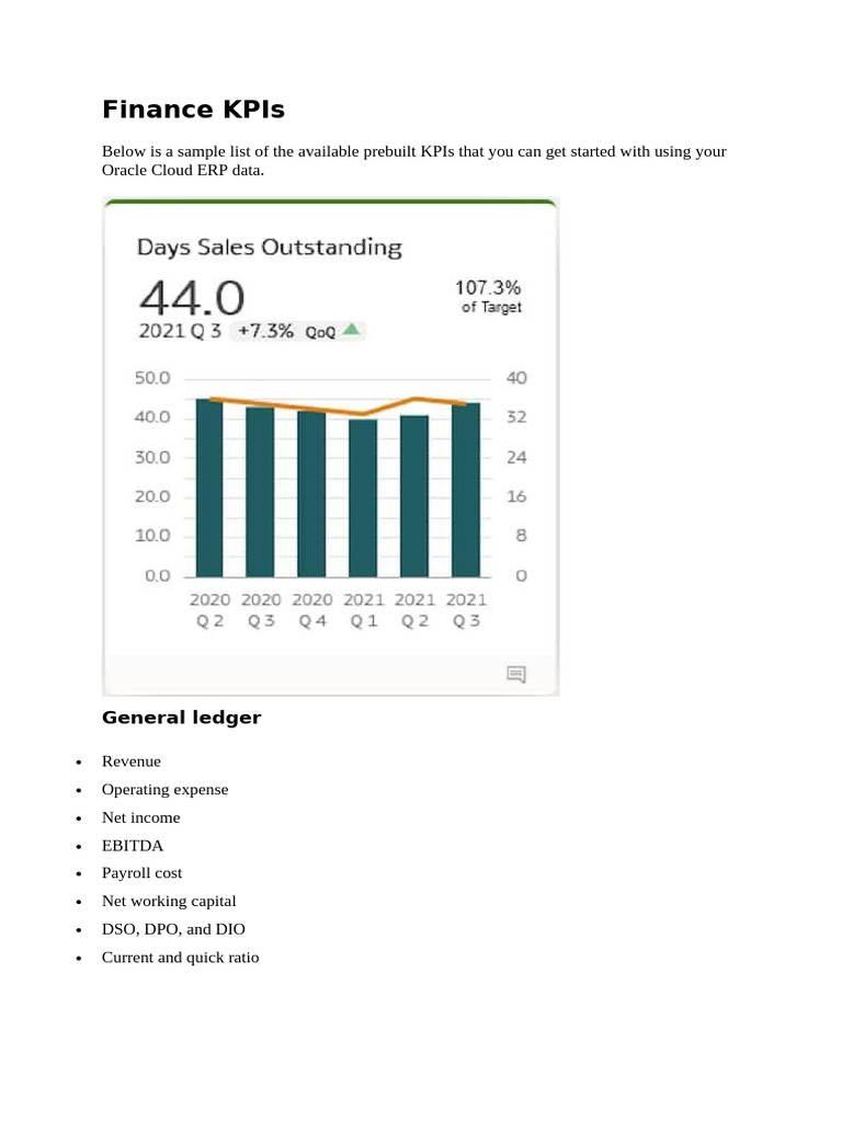 Finance KPIs | PDF | Business | Business Economics