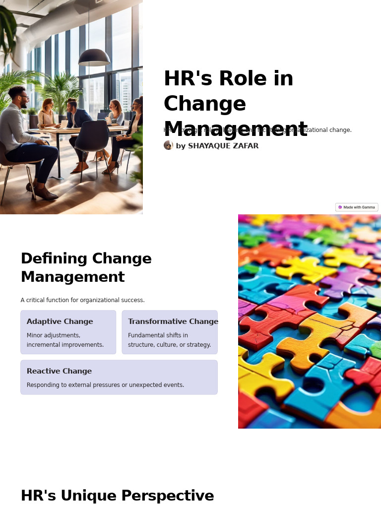 HR's Strategic Role in Change Management | PDF | Industrial And ...