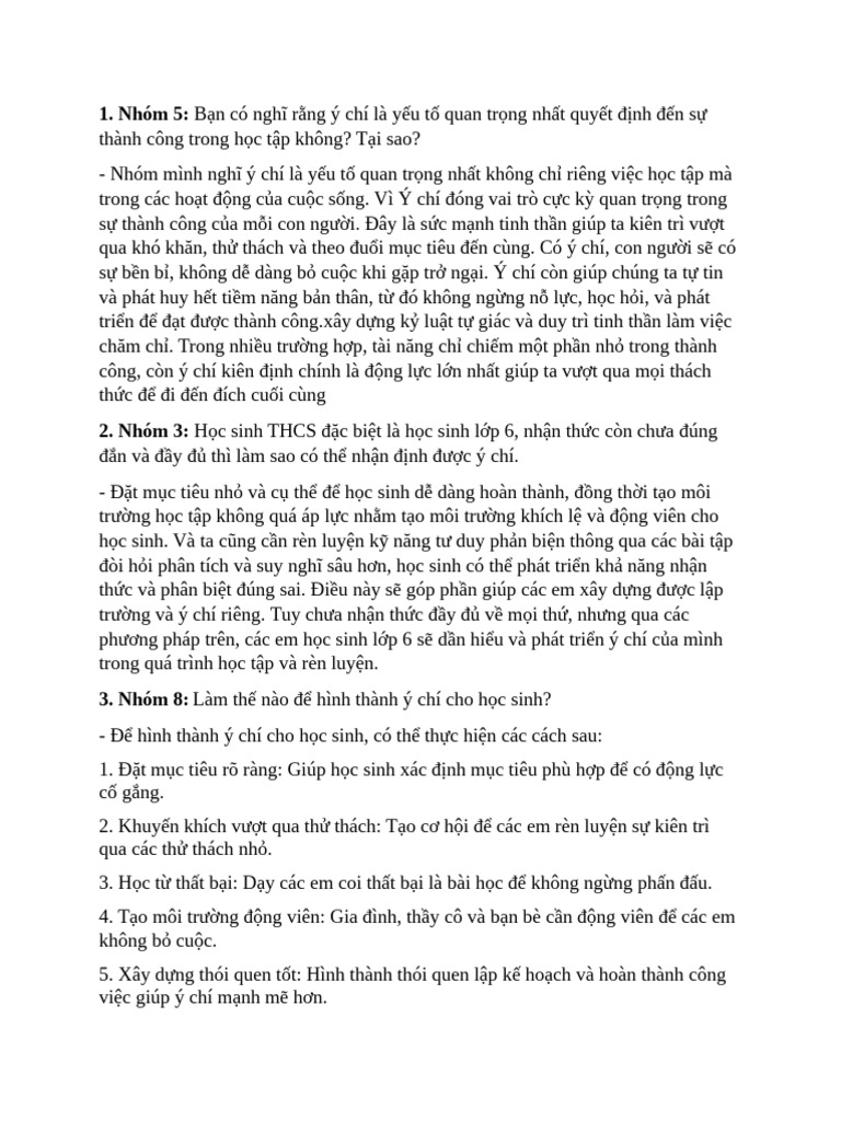 Câu hỏi TLHGD | PDF