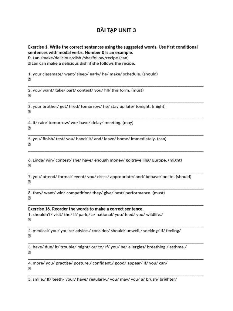 Bài Tập Unit 3 | PDF | Mental Disorder | Psychology