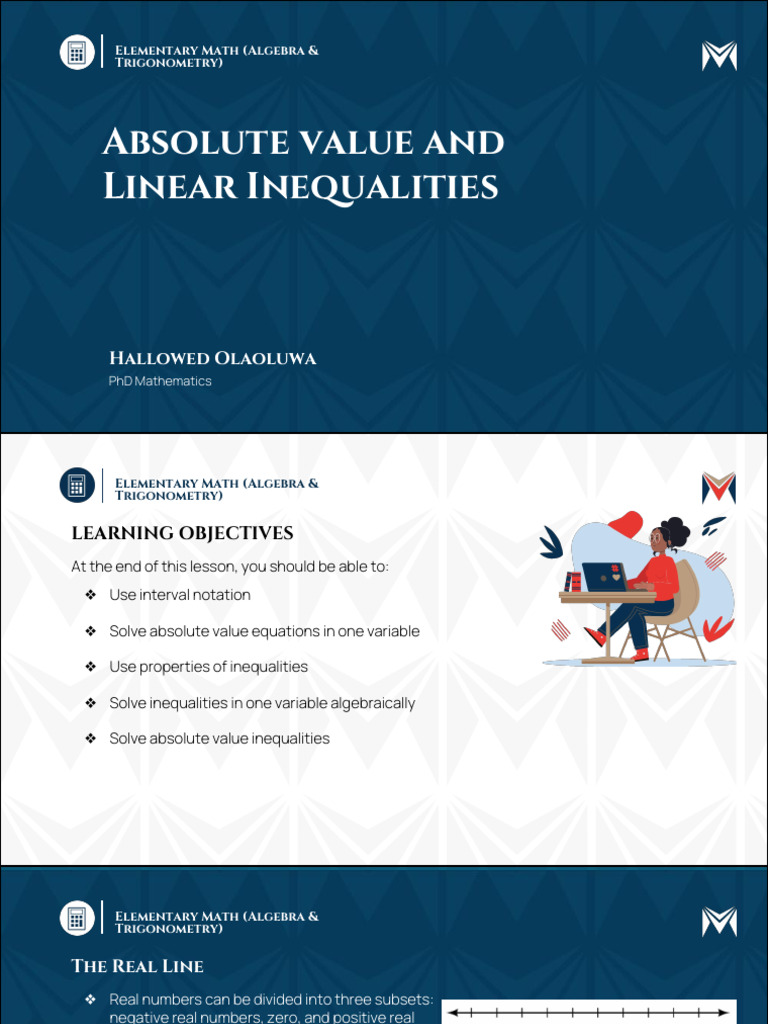 Absolute Value and Inequalities Guide | PDF | Algebra | Mathematics