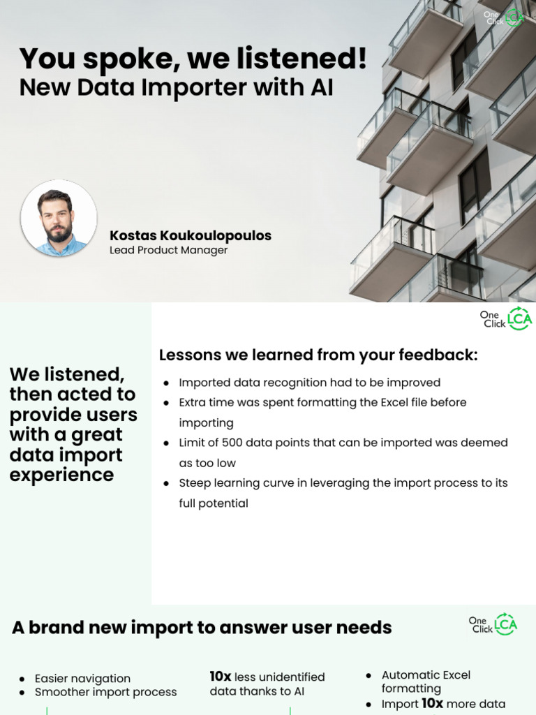 One Click LCA - Data Importer With AI | PDF | Microsoft Excel ...