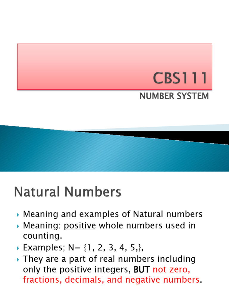 Module 1 Number System | PDF | Numbers | Integer