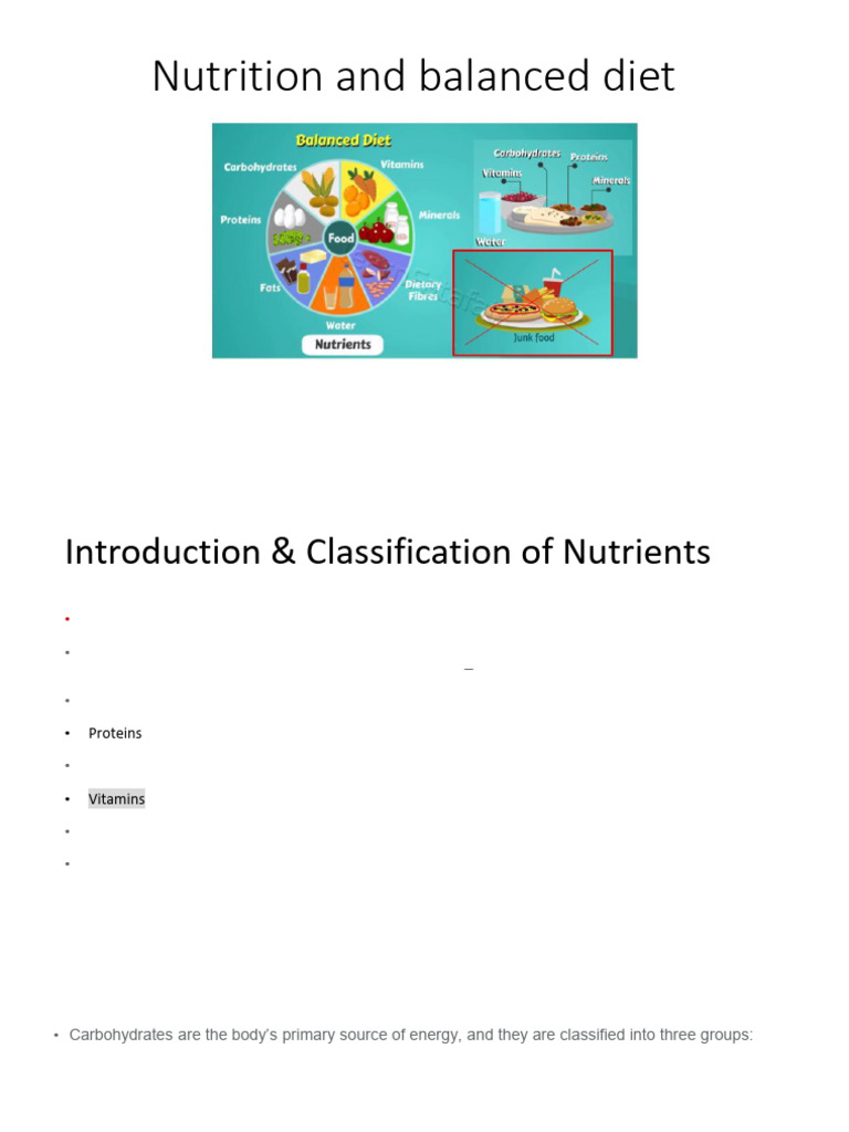 Food and Nurition, Balanced Diet Final 1 | PDF | Nutrients | Foods