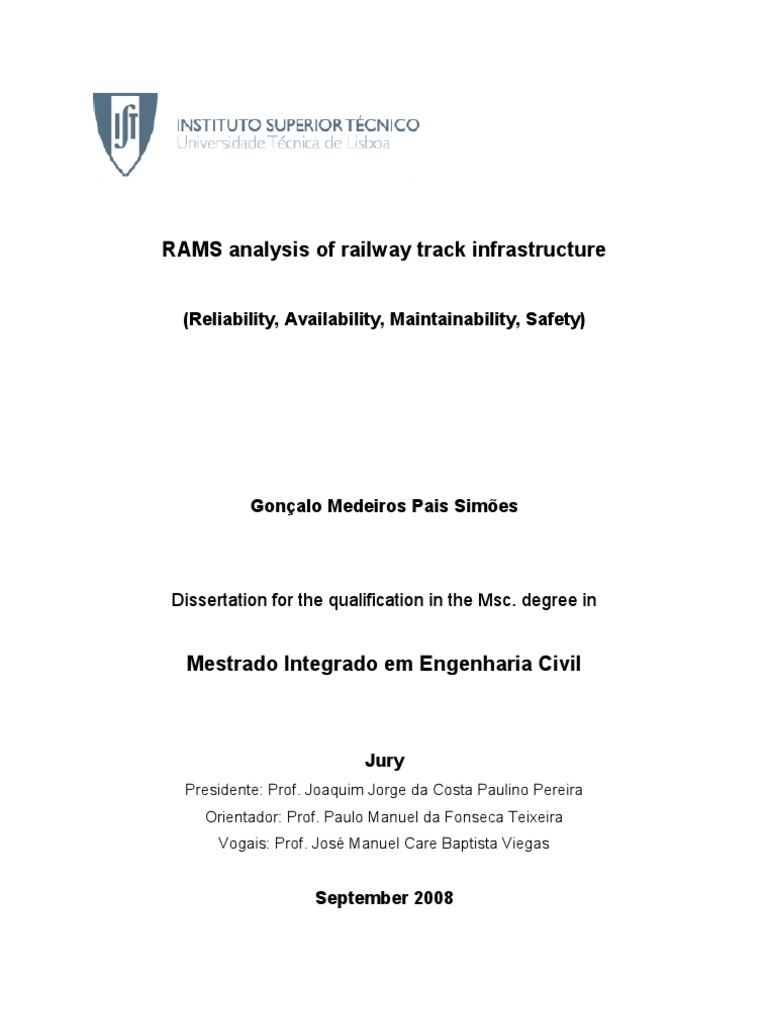 RAMS Analysis of Railway Track Infrastructure | PDF | Reliability ...